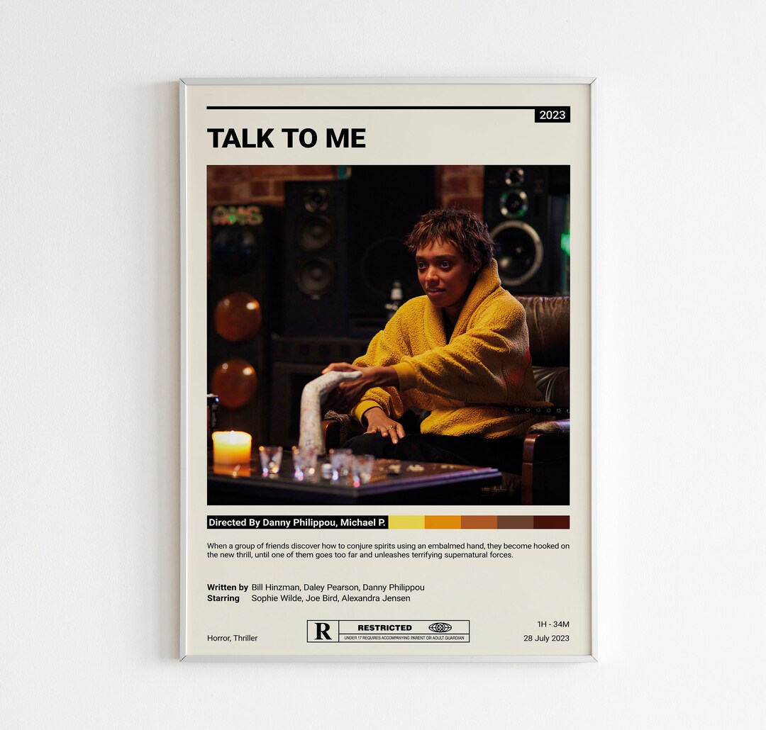 Talk to Me Movie Poster Talk to Me Minimalist Movie Poster Vintage ...