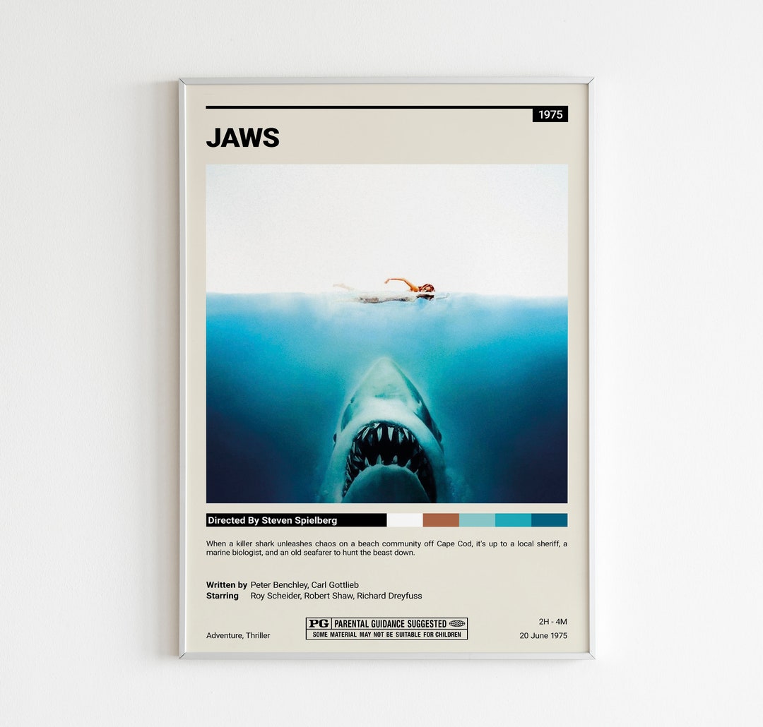 Jaws Movie Poster Movie Art Print Classic Movie Posters - Etsy