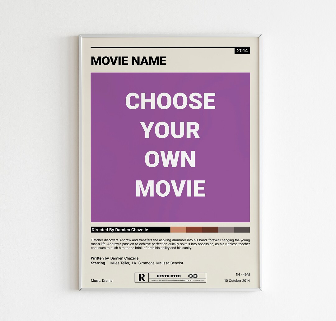 Custom Minimalist Movie Poster Request Your Own Film Poster - Etsy