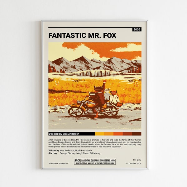 Mr Fox Poster - Etsy