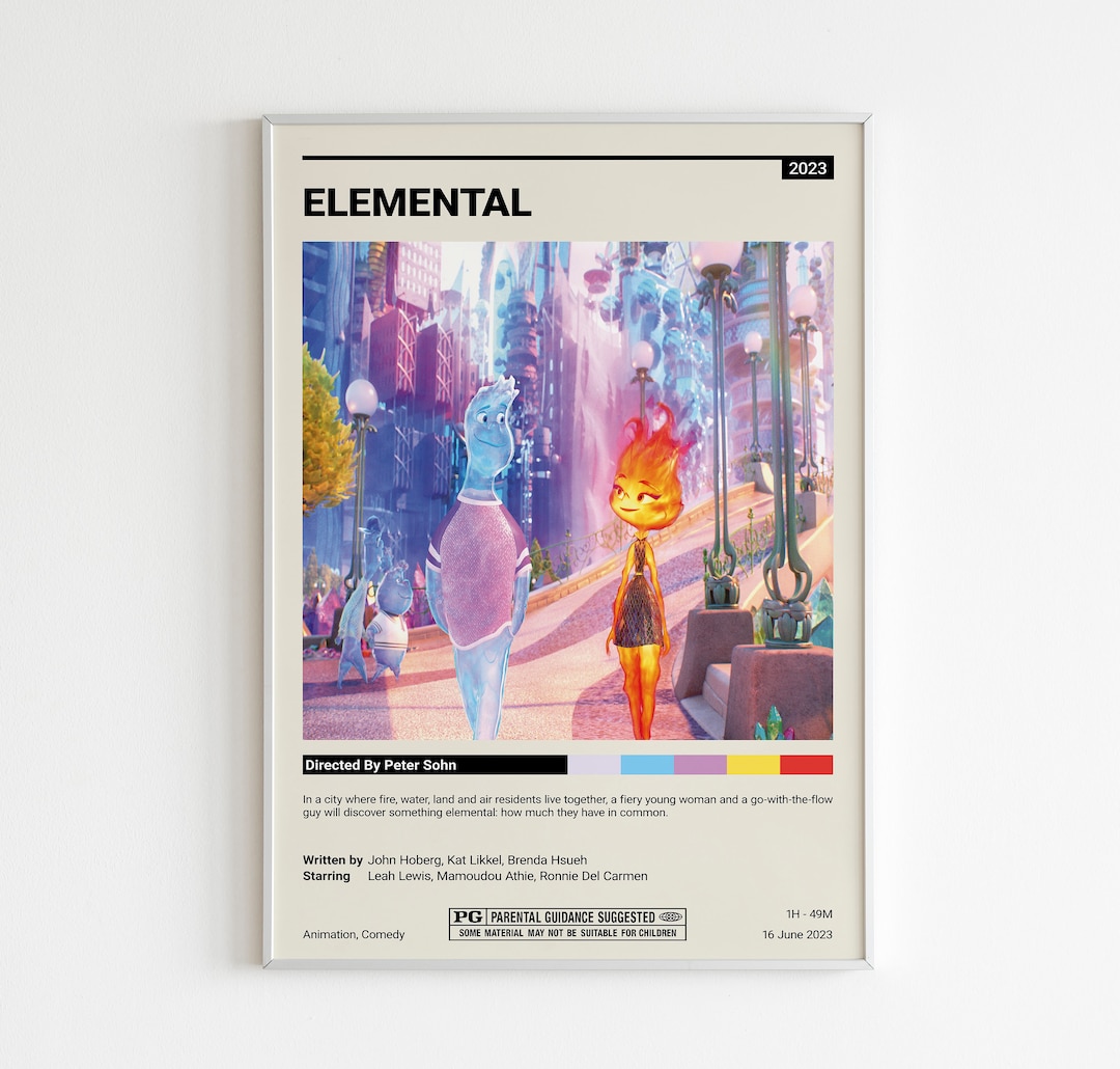 Elemental Movie Poster Elemental Print Elemental - Etsy