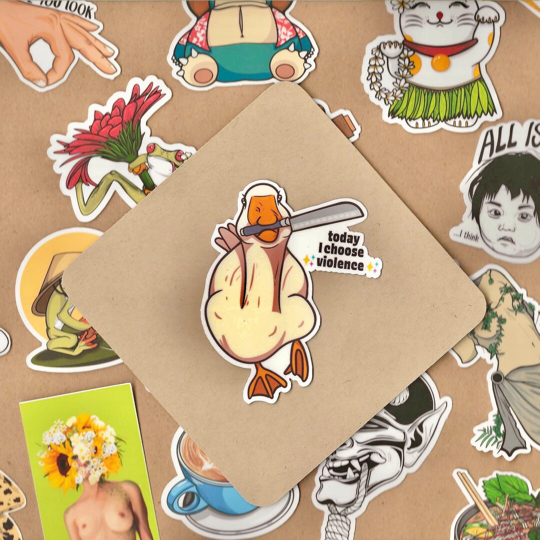 Today I Choose Violence Laminated Water Resistant Vinyl Sticker - Etsy