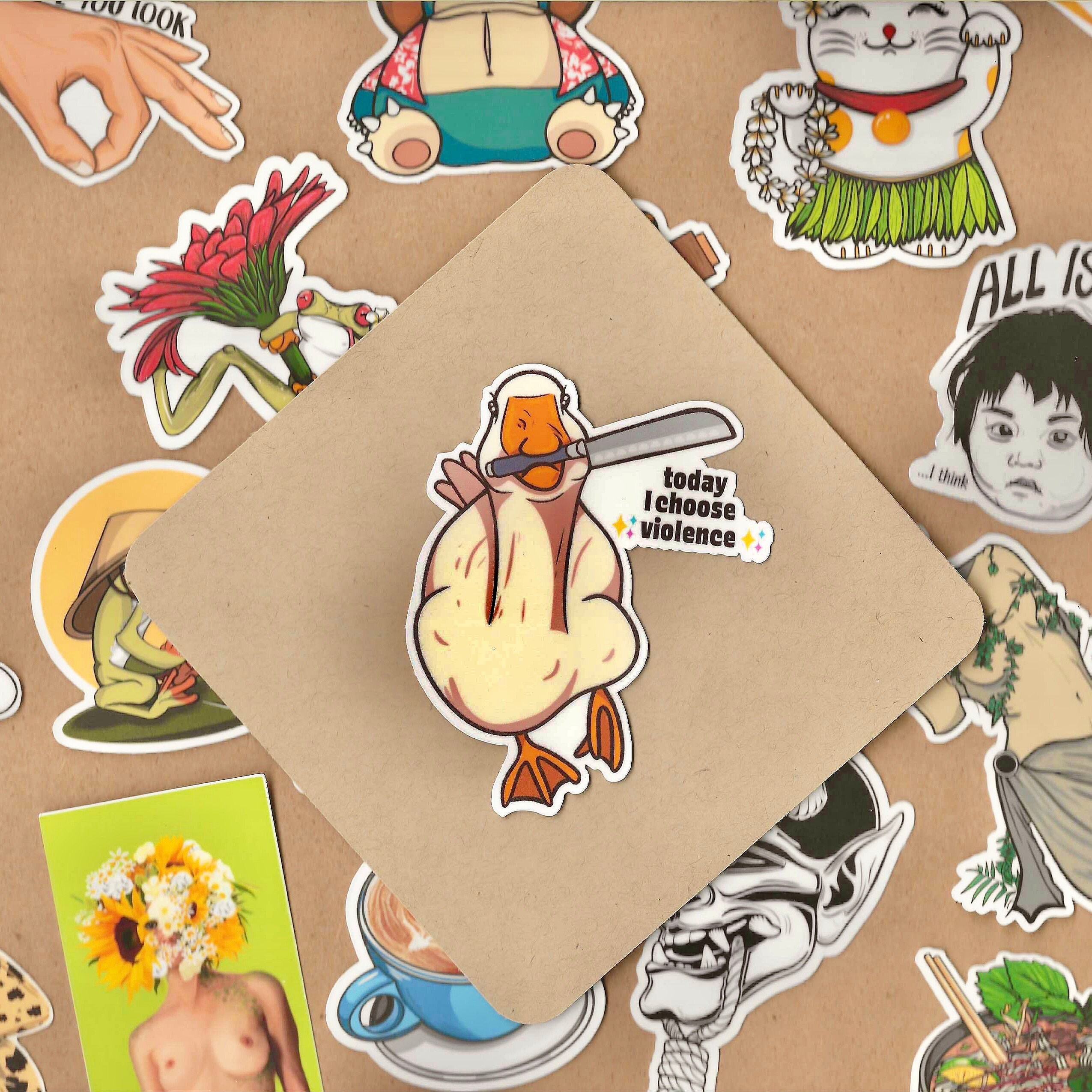 Today I Choose Violence Laminated Water Resistant Vinyl Sticker - Etsy