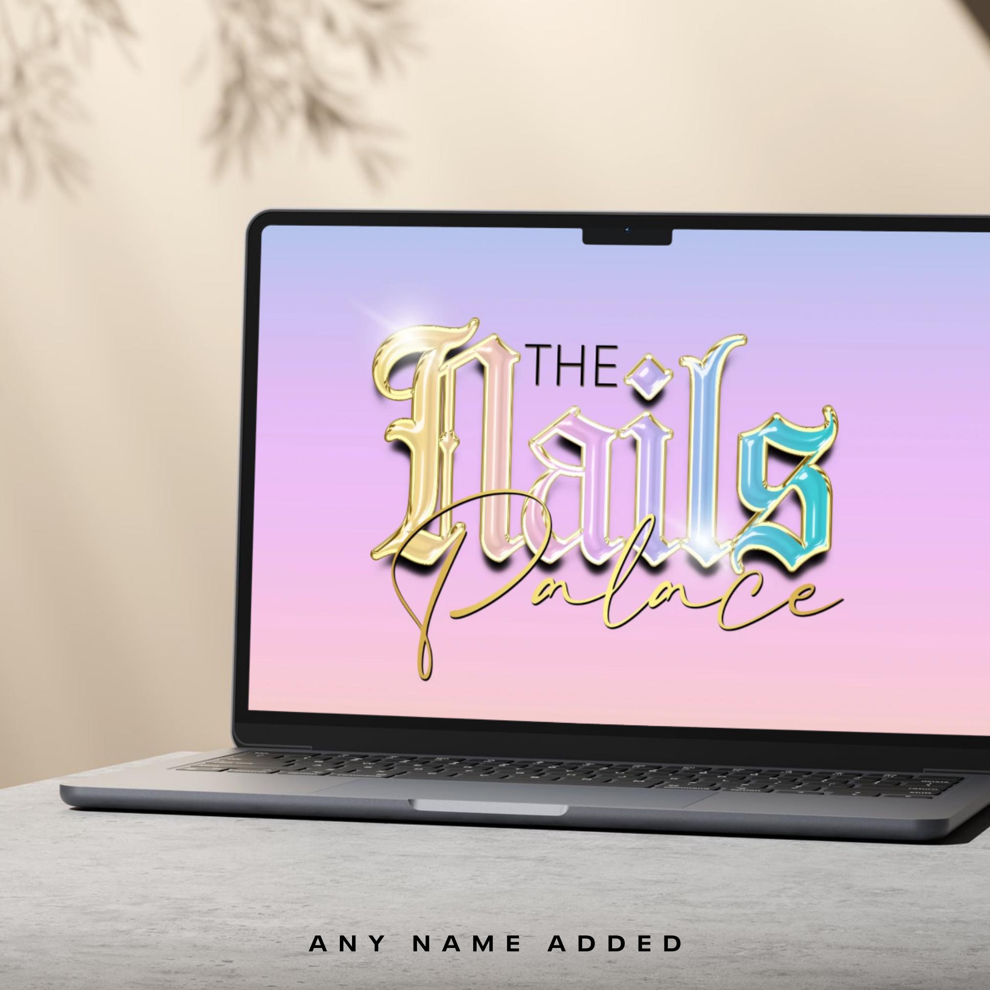 Holo Pastel Baddie Gothic Pink Logo, Premade Business Logo, Y2K, Pastel ...