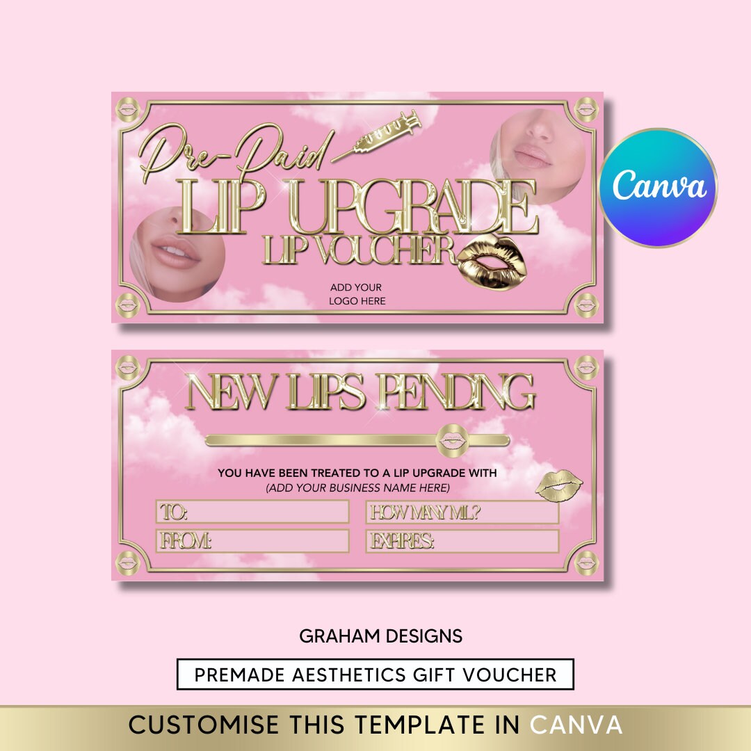 Aesthetics Gift Voucher, Lip Filler Voucher, Aesthetic Practitioner ...