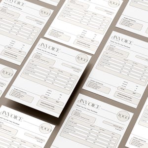 Invoice Template, Minimalist, Editable in Canva, DIY Invoicing, for ...