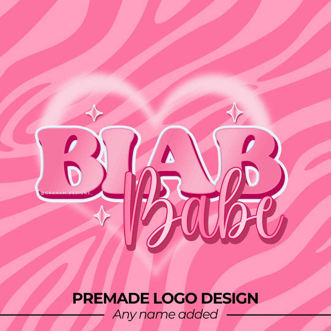 Pink Retro Logo Design, for Beauty Business Owner, Blue Funky Design ...