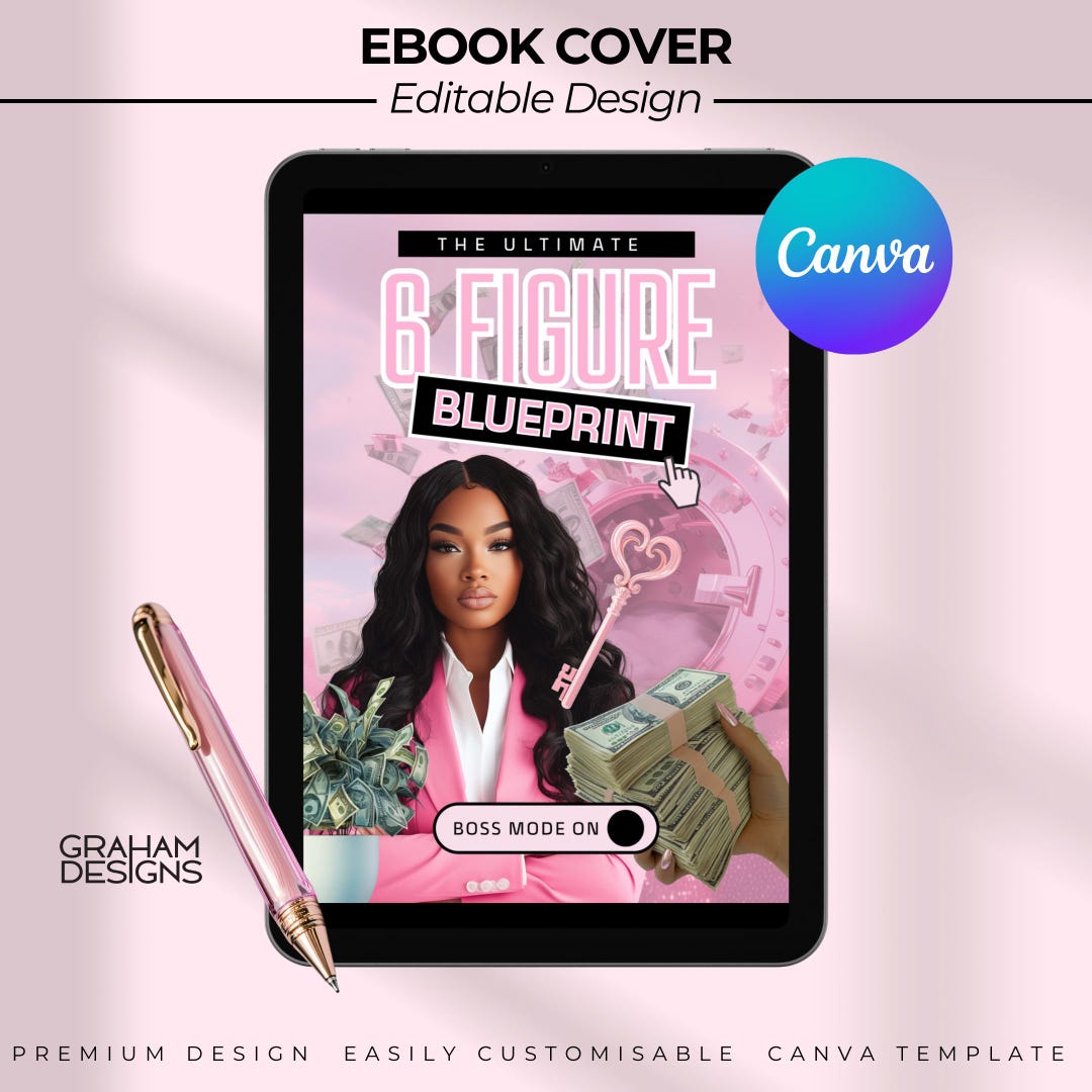 Ebook Cover, E-book Template, for Canva, Editable Design - Etsy