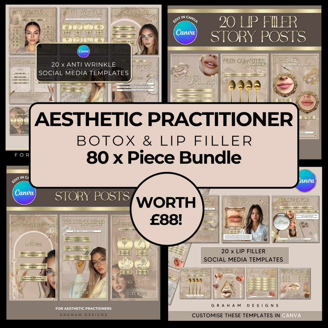 80 X Aesthetic Practitioner Post Bundle, Lip Filler Posts, Anti Wrinkle ...