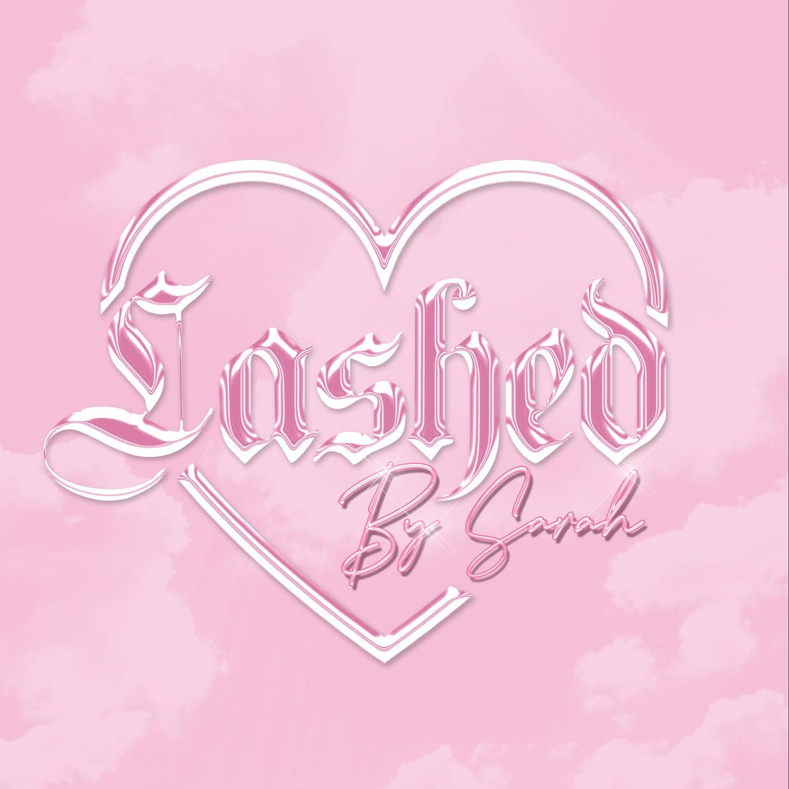 Pink Heart Beauty Logo, Baddie Font, Heart Logo, for Beauty Salon ...