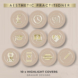 Aesthetic Practitioner Highlight Covers, 10 X Covers Bundle, Beige ...