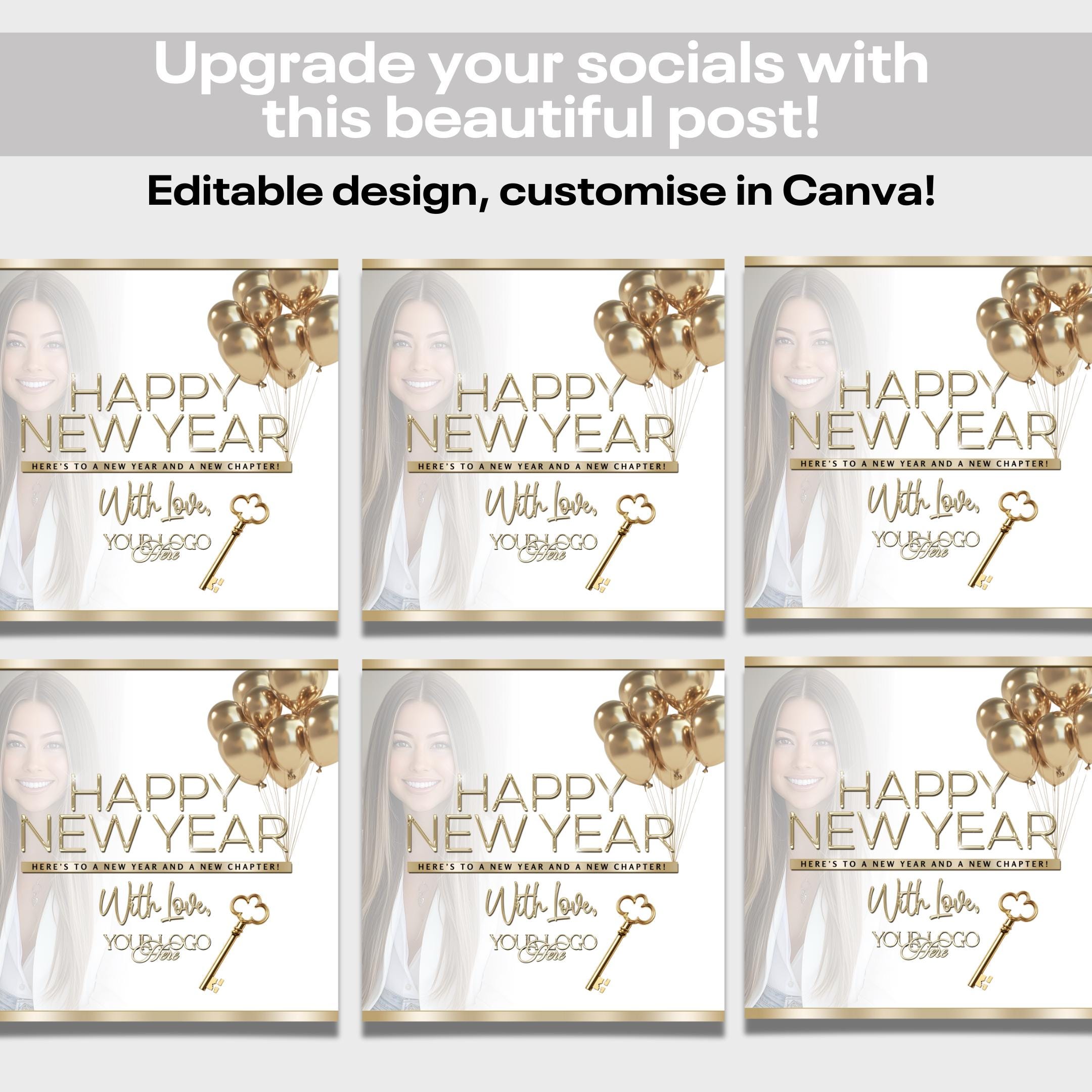 New Years Post, for Social Media, Instagram Feed, 2025 New Year, White ...