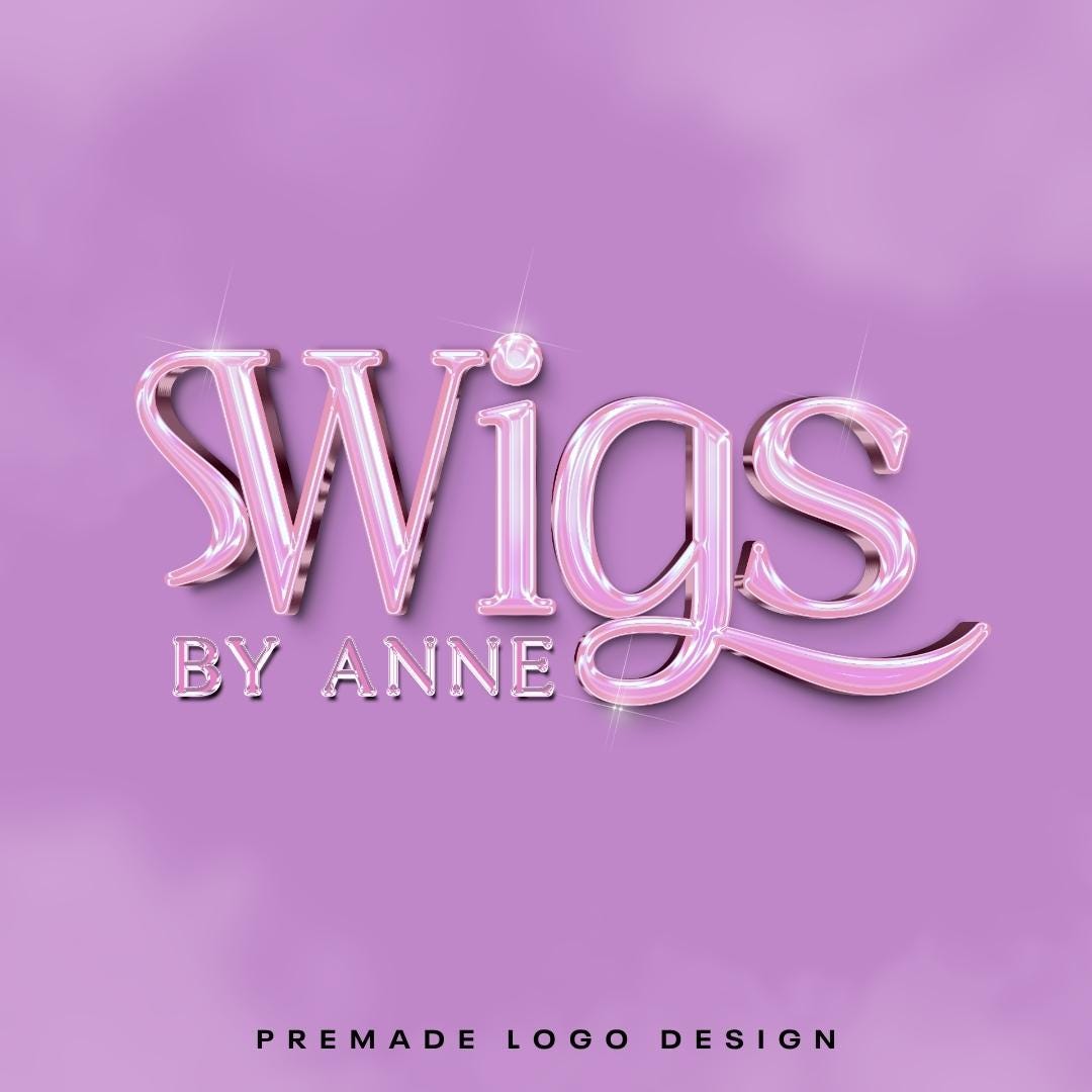 Logo Design for Business Owner, Premade Logo, Purple Glossy Girly Logo ...