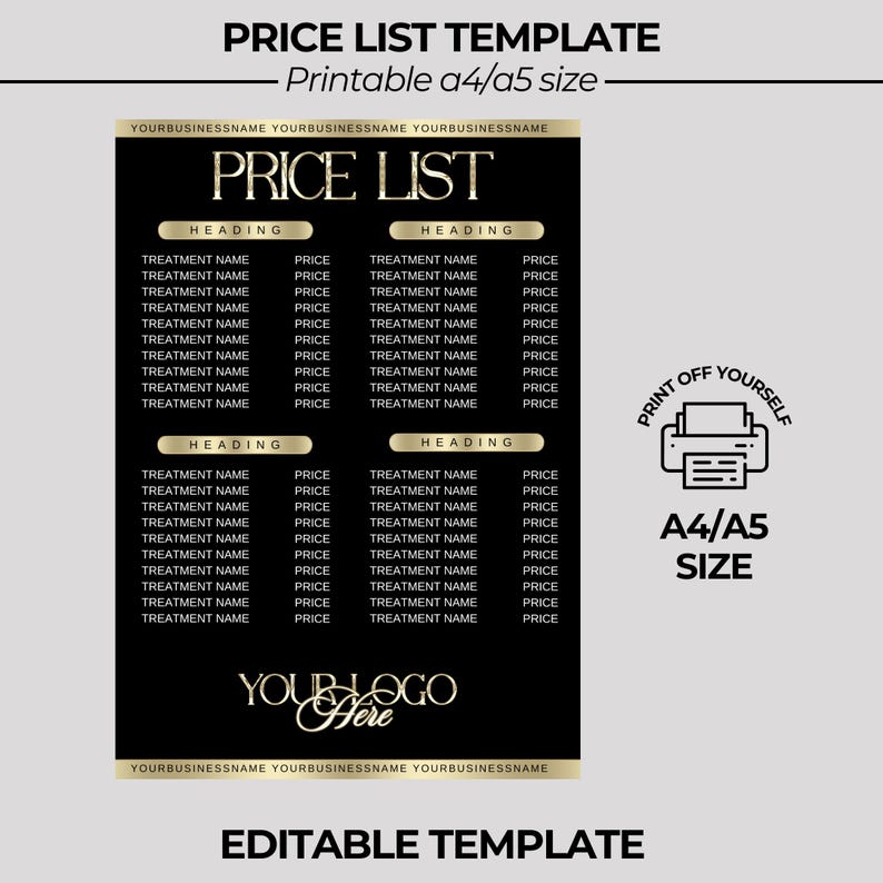 Price List Template, Instagram Story Pricelist, Instagram Feed Price ...