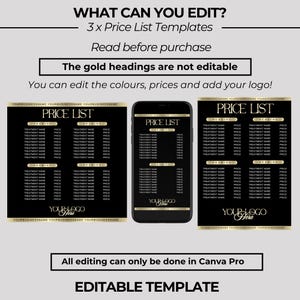 Price List Template, Instagram Story Pricelist, Instagram Feed Price ...