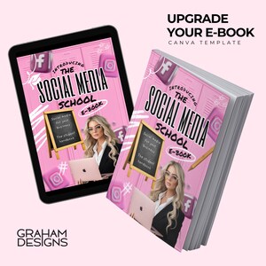 Ebook Cover, E-book Template, for Canva, Back to School Theme, Editable ...