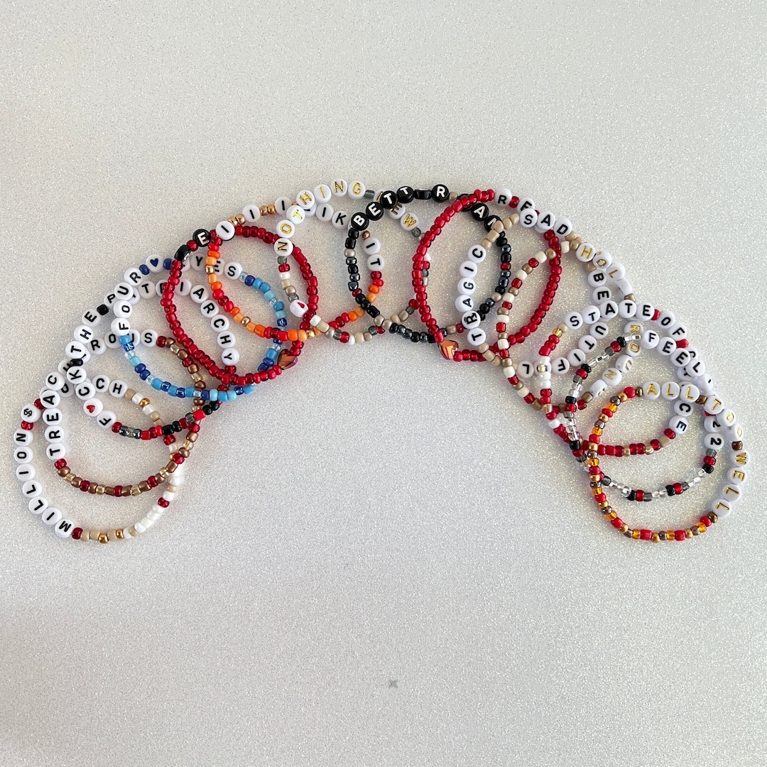 Red Era Eras Tour Friendship Bracelets Eras Tour Eras Merch Bracelet ...