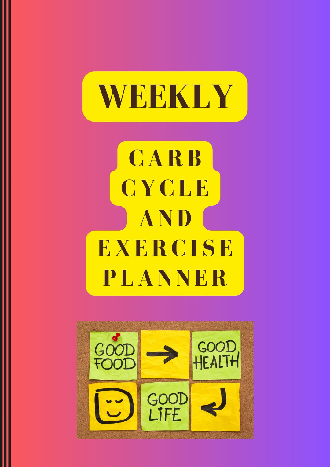 Carb Cycling and Exercise Printable Weekly Planner. Diet and Exercise ...