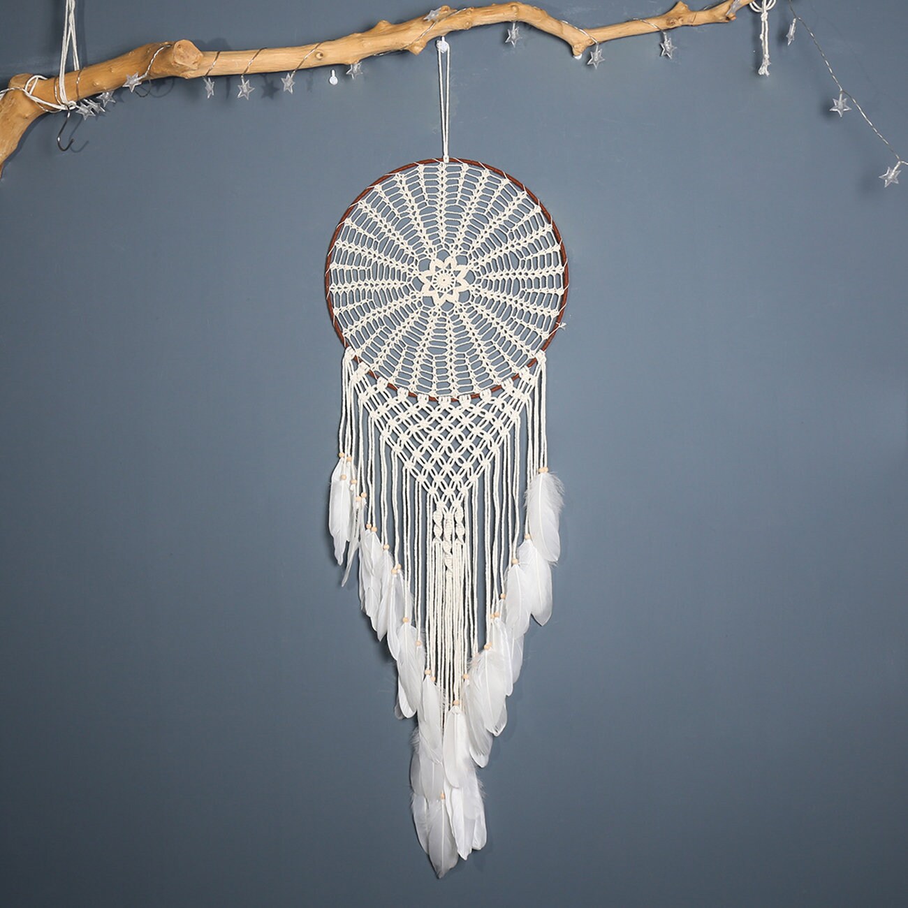 Big Dream Catcher, Handmade Feather Wall Hanging, Large Wall Hanging ...