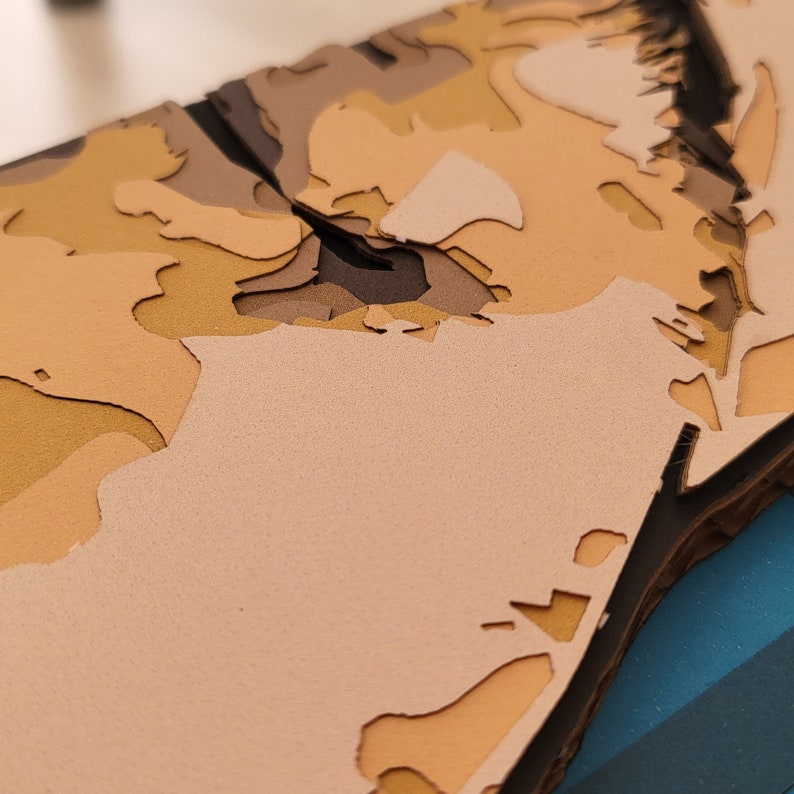 Custom Portrait From Cut Out Art 3D Style Modern Photo of Couples Bride ...