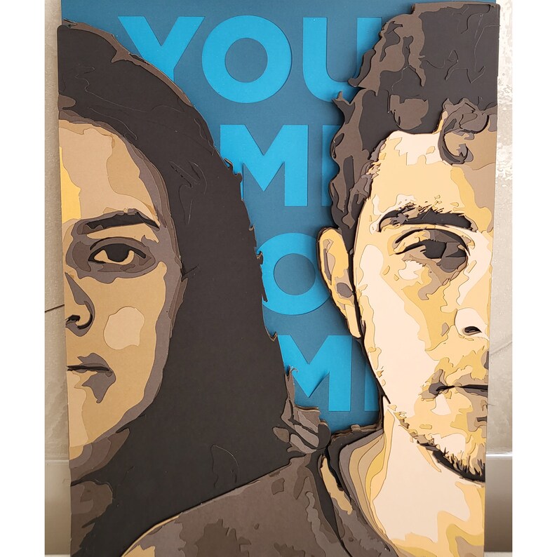 Custom Portrait From Cut Out Art 3D Style Modern Photo of Couples Bride ...