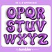 3D Inflated Puff Alphabet Sublimation PNG Letters Sublimation Doodle ...