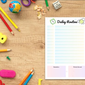 Kids Dailey Routine Digital Planner Kids Planner Dailey - Etsy