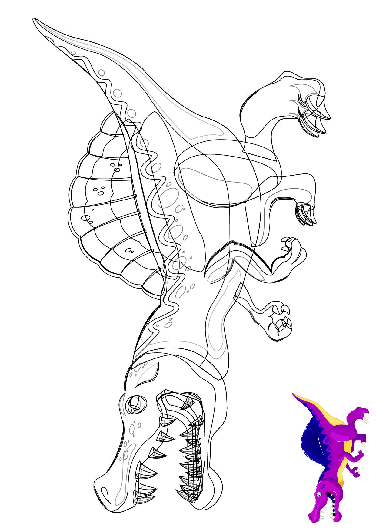 Dinosaur Colouring Sheets. Printable Coloring Sheets for Kids. - Etsy