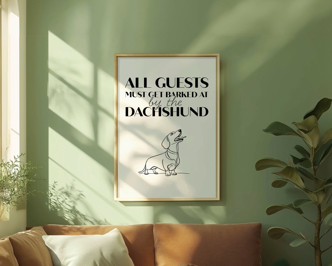 Dachshund Welcome Sign, Dachshund Prints, Digital Download, Dachshund ...