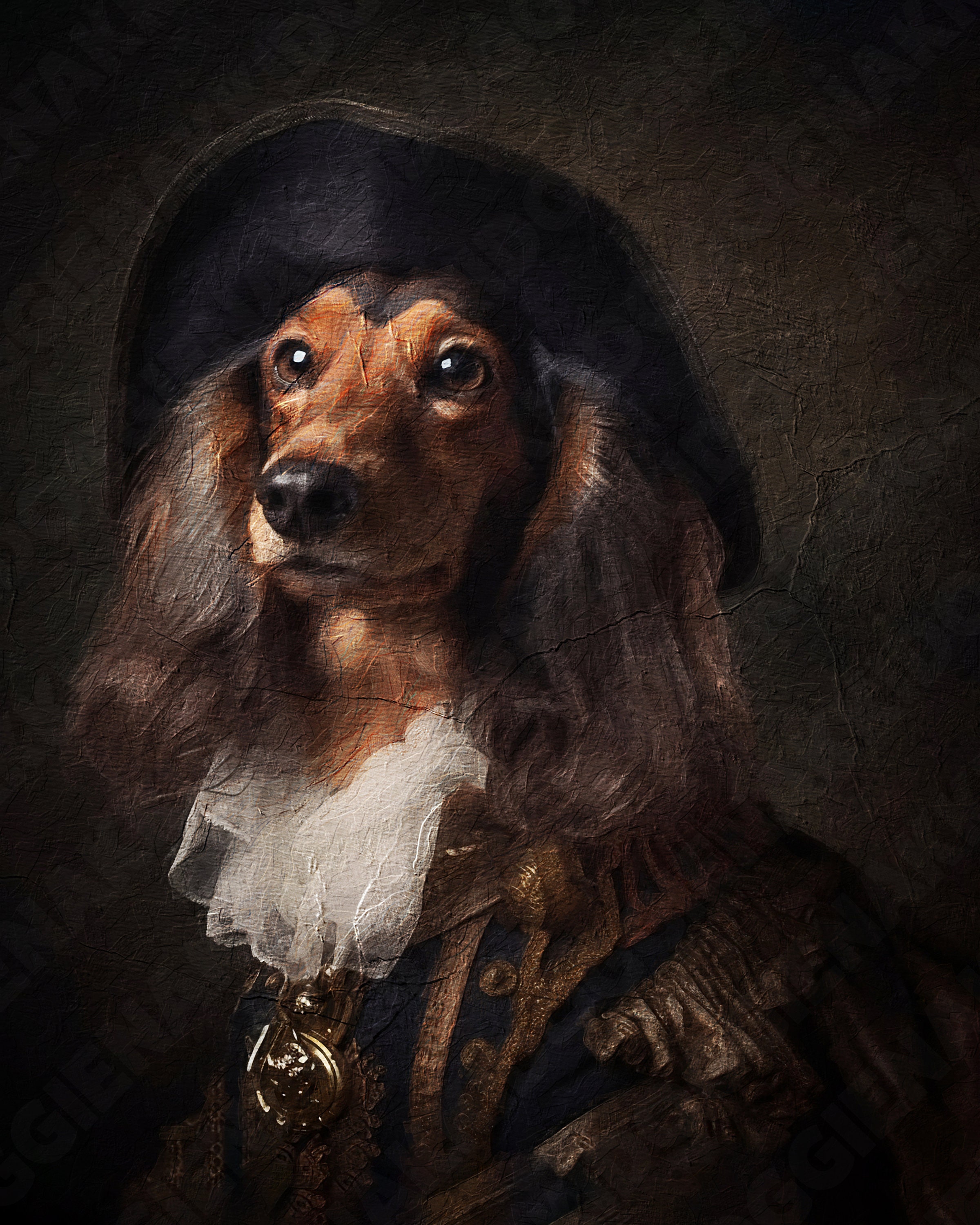 Dachshund Calligrapher Portrait Medieval Art | Funny Wiener Dog ...