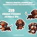 200 Cute Dachshund Sticker Bundle, Digital Stickers, for Kids ...