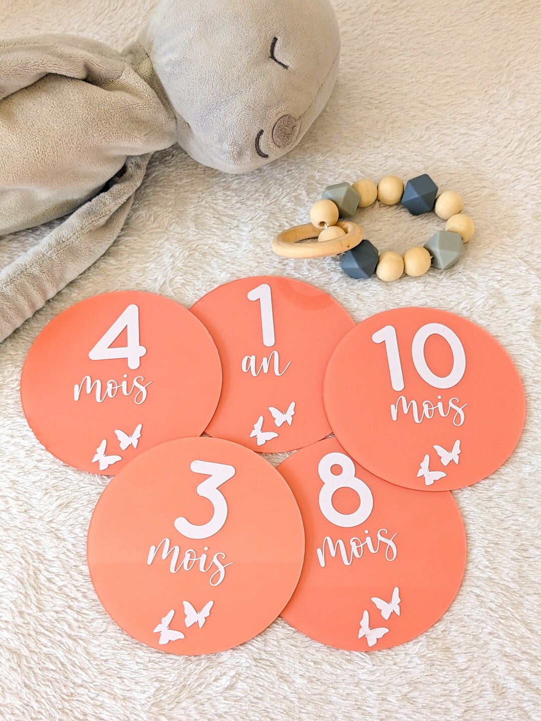 Baby Milestones Card Monthly Milestones Personalized Acrylic - Etsy