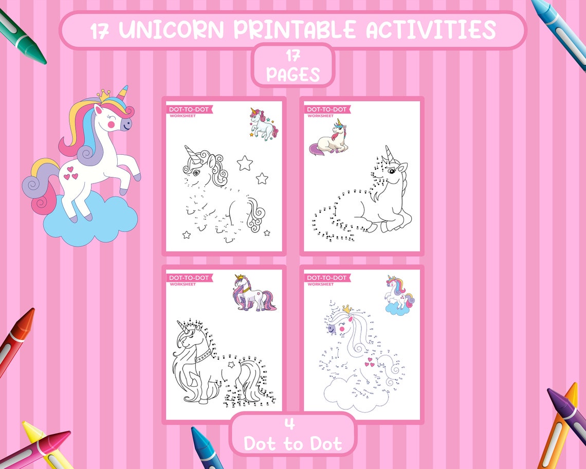 17 Unicorn Coloring Pages Printables, Unicorn Activity Pages, Unicorn ...