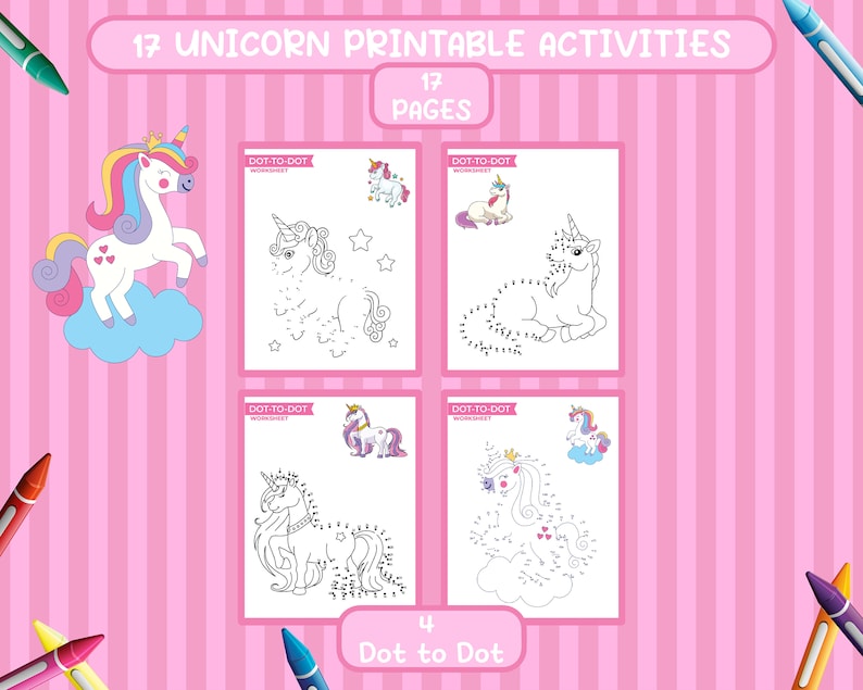 17 Unicorn Coloring Pages Printables, Unicorn Activity Pages, Unicorn ...