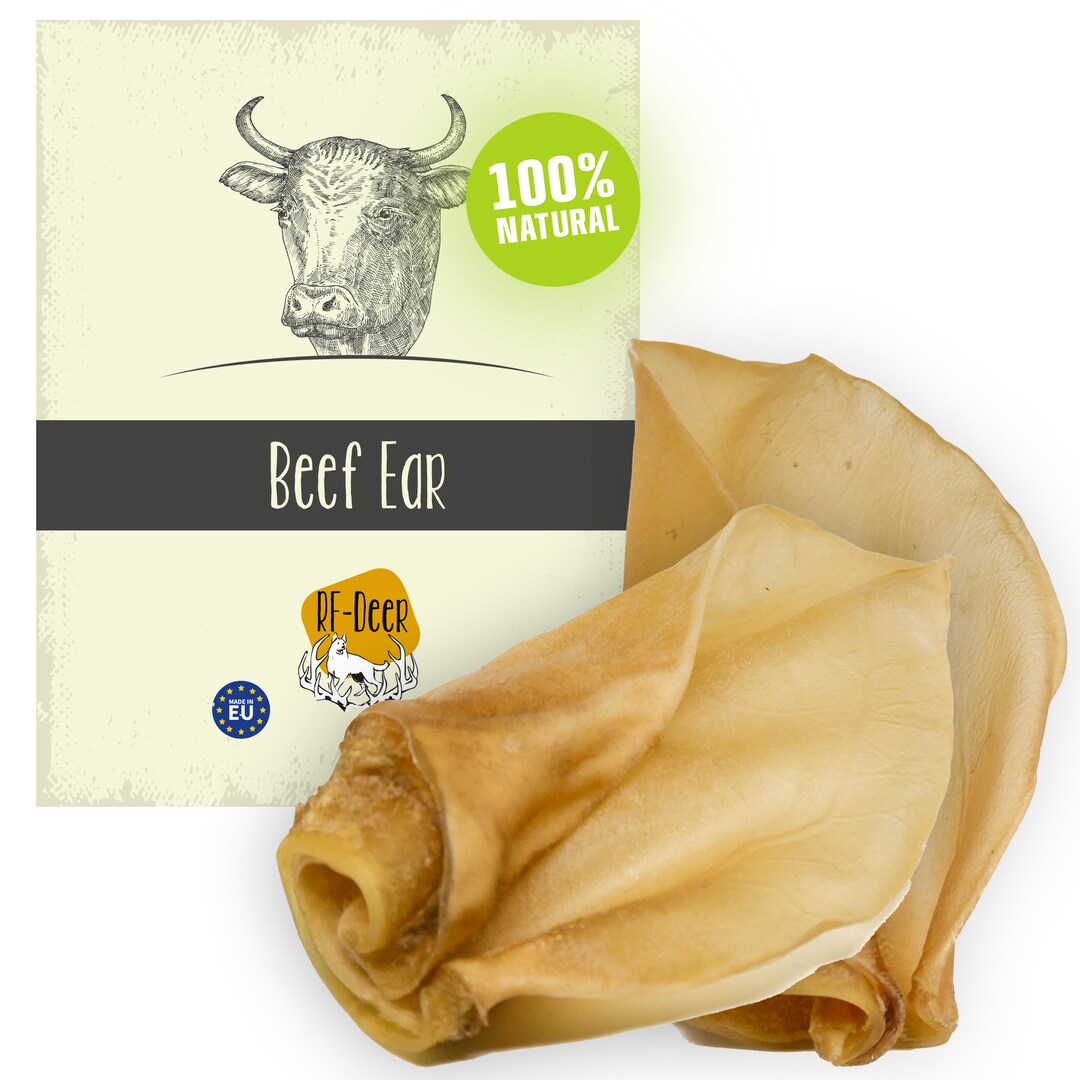 Natural Dried Beef Ear Dog Chew, Premium Treat (10 Pieces / 1 Kg) - Etsy