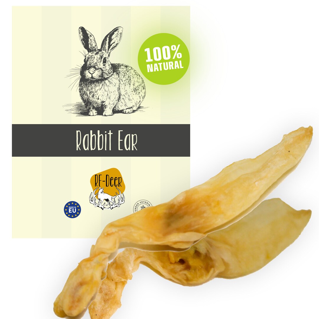 10 Pieces / 1 Kg Rabbit Ears Furless Without Hair Dried Natural Chews ...