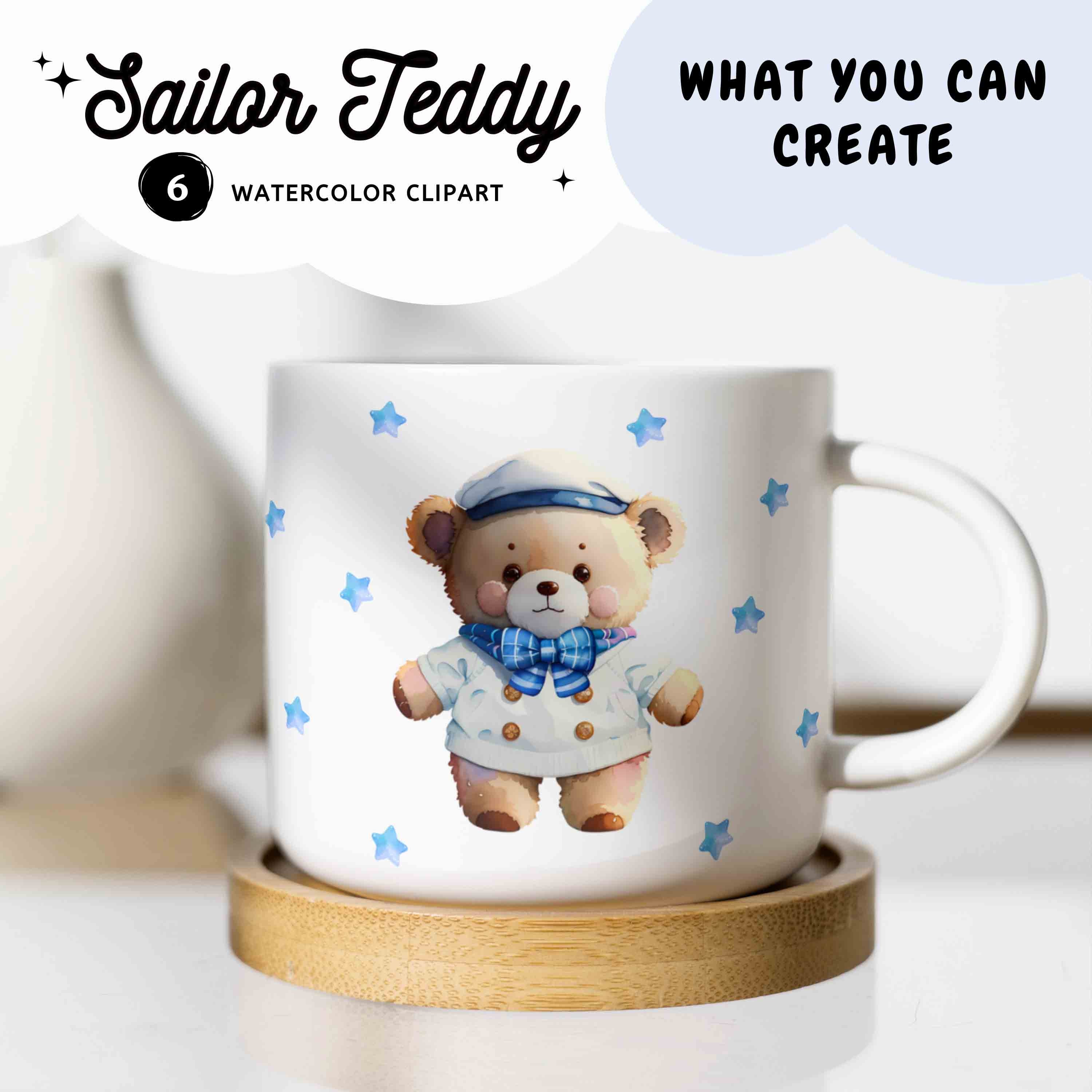 Watercolor Teddy Bear Clipart PNG, Sailor Teddy Bear Clip Art, Nursery ...