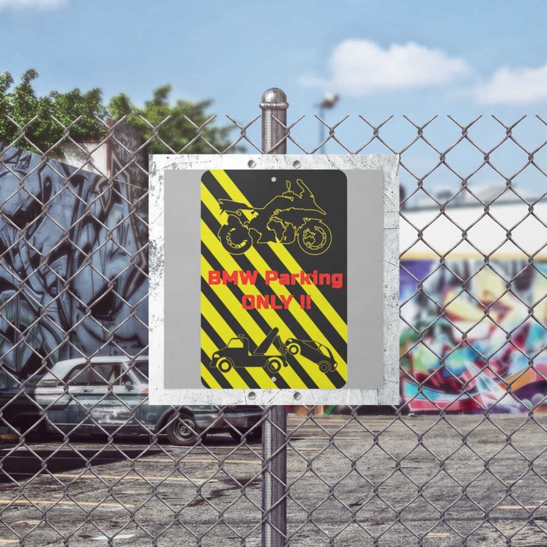 BMW Aluminum Parking Sign | BMW Sign | No Parking - Etsy