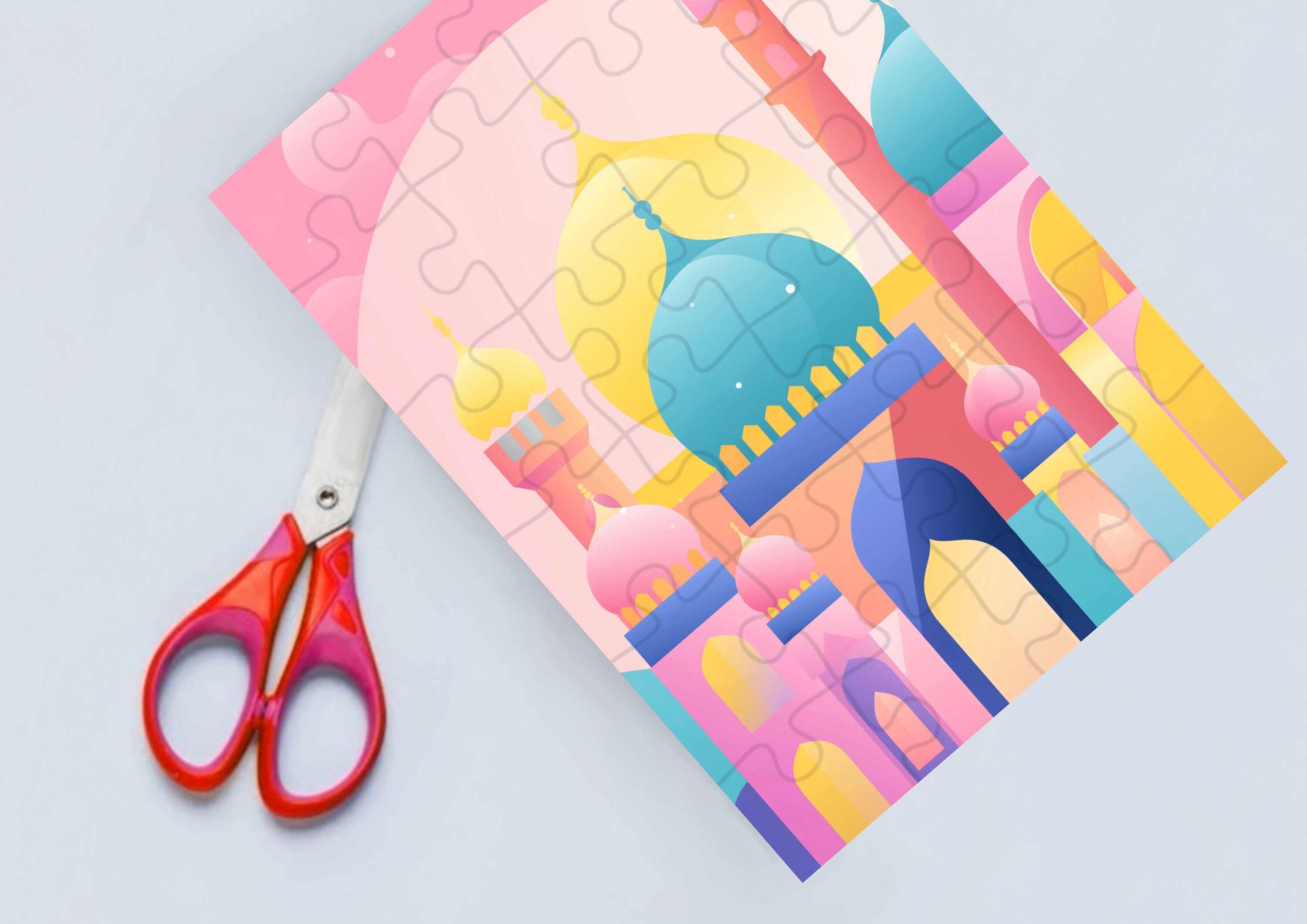 DIY Islamic Puzzle to Cut Out, Masjid, Mosque, Islamisches Puzzle Für ...