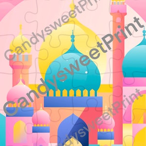 DIY Islamic Puzzle to Cut Out, Masjid, Mosque, Islamisches Puzzle Für ...