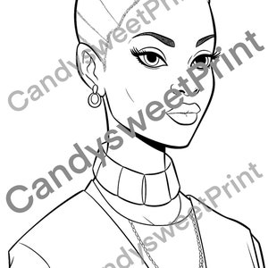 Black Girl Coloring Page, Kids POC, African Woman, Black Barbie ...