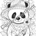 Cute Panda Coloring Page for Kids Coloring Book Panda - Etsy