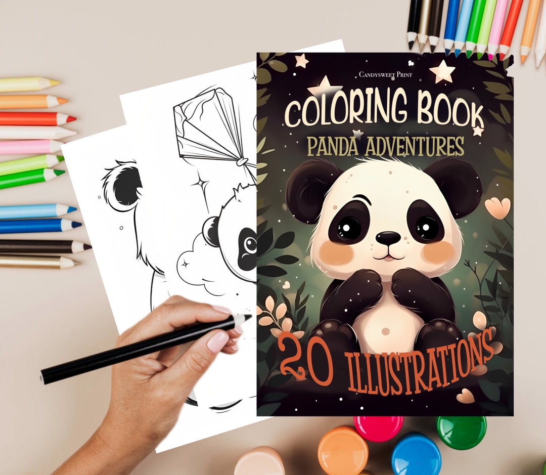 20 Cute Panda Adventures for Kids, Coloring Book, Panda Abenteuer Für ...
