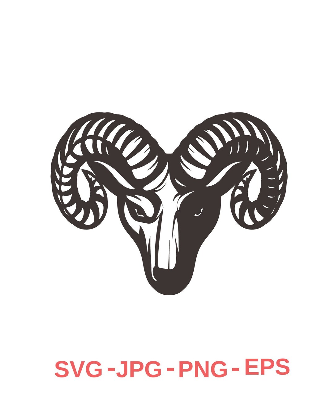 Ram Head SVG Ram SVG Farm Animal Decal Graphics - Etsy Canada