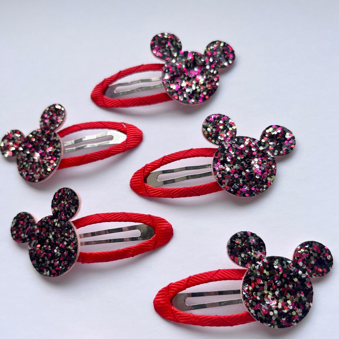 Disney Inspired Hair Clips | Mickey Inspired Hair Clips | Disney Hair ...
