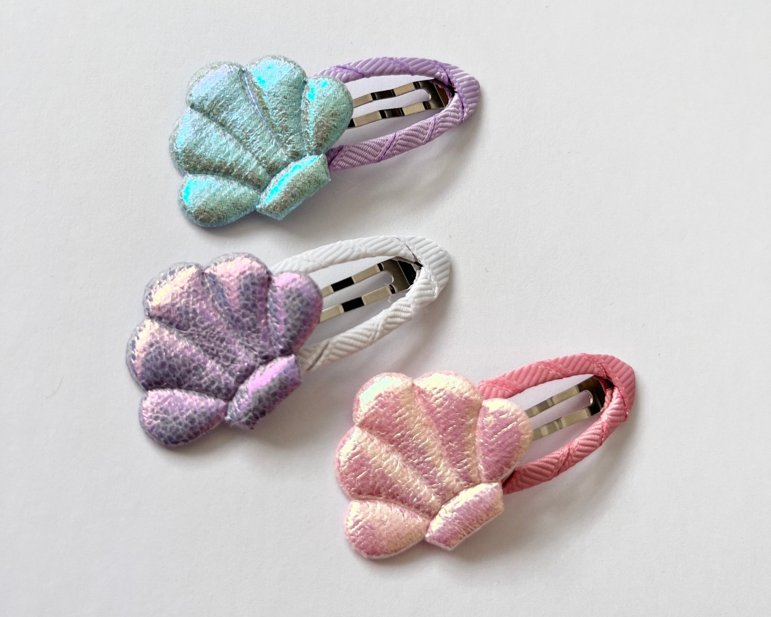 Mermaid Shell Hair Clips, Mermaid Hair Accessories, Mermaid Snap Clips ...