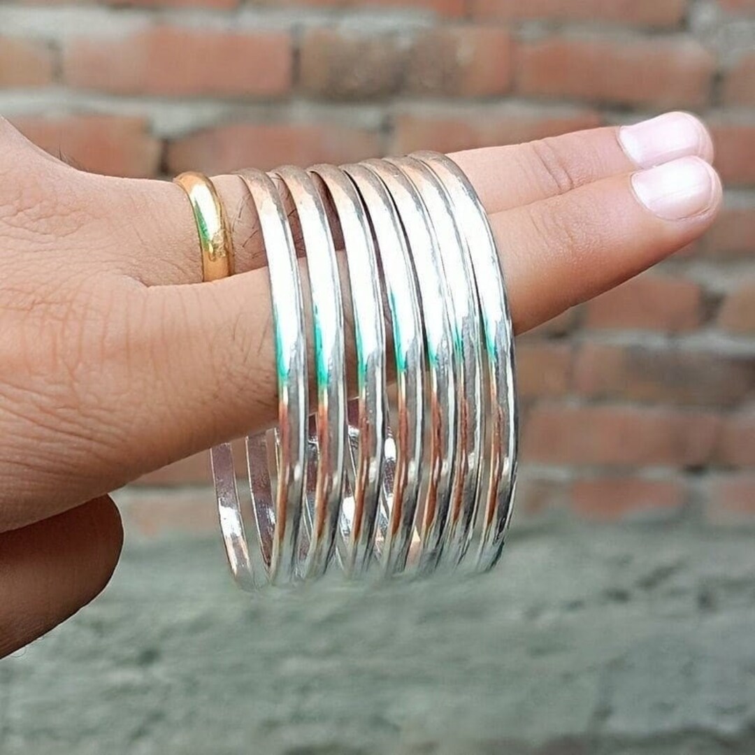 925 Sterling Silver Bangle, Simple Design Bangles, Beautiful Silver ...
