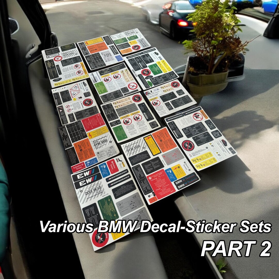 BMW Decal Sticker Label Sets for E39 520 M5 E46 E60 E87 E90 E91 E92 E93 ...