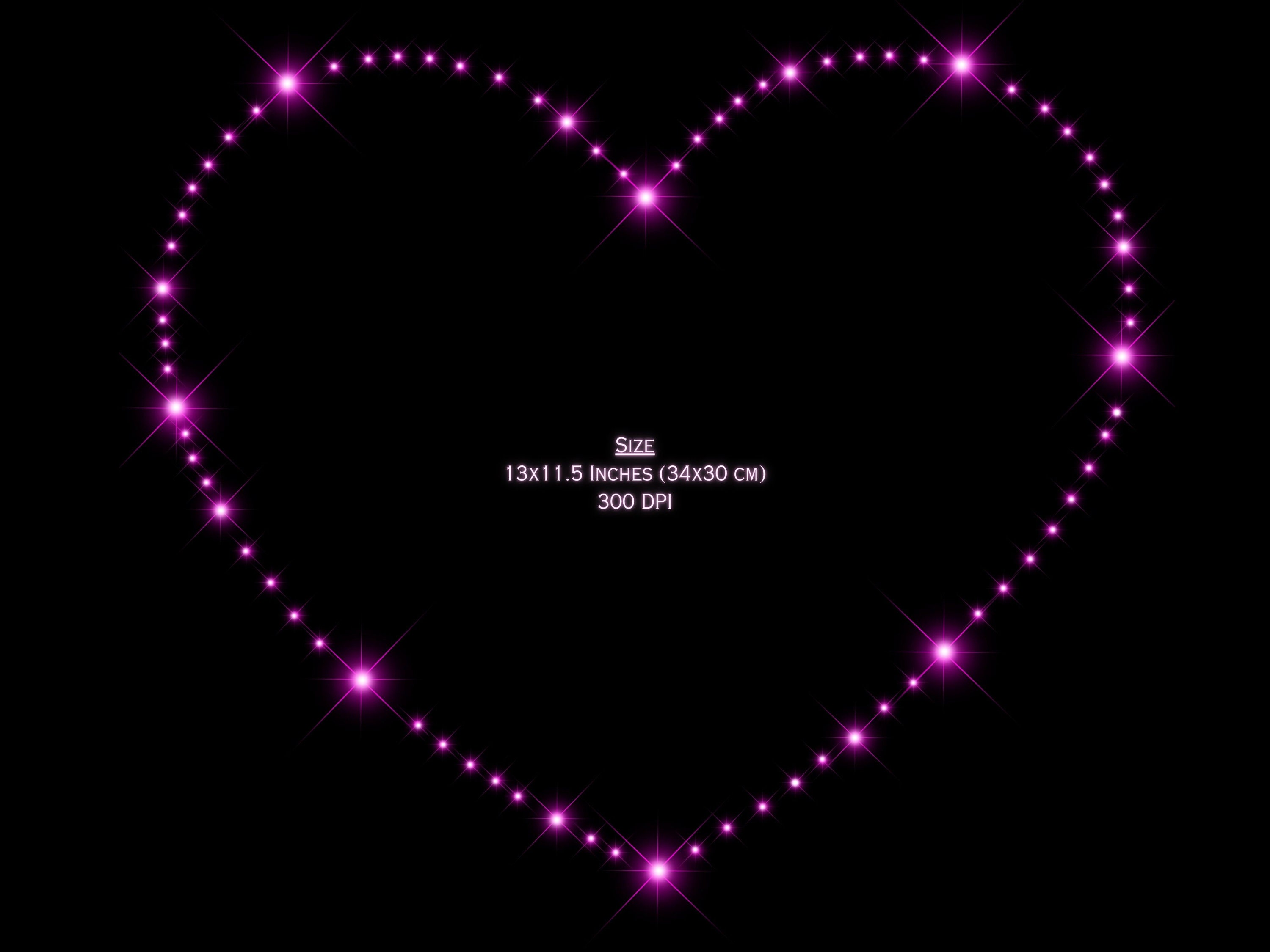 Heart Frame Clipart PNG Overlays, Heart Shaped Sparkle Frames in ...