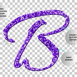 Purple Glitter Alphabet Clipart, Sparkle Letter & Purple Number Clipart ...